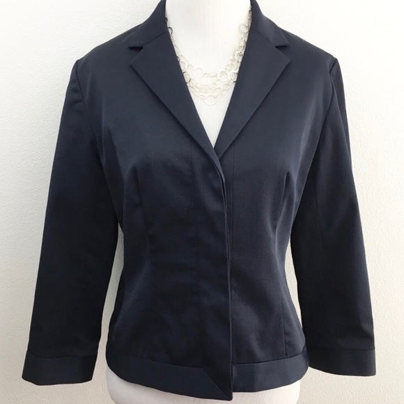 Ann Taylor | Jackets & Coats | Ann Taylor Navy Blue Cropped Blazer ...